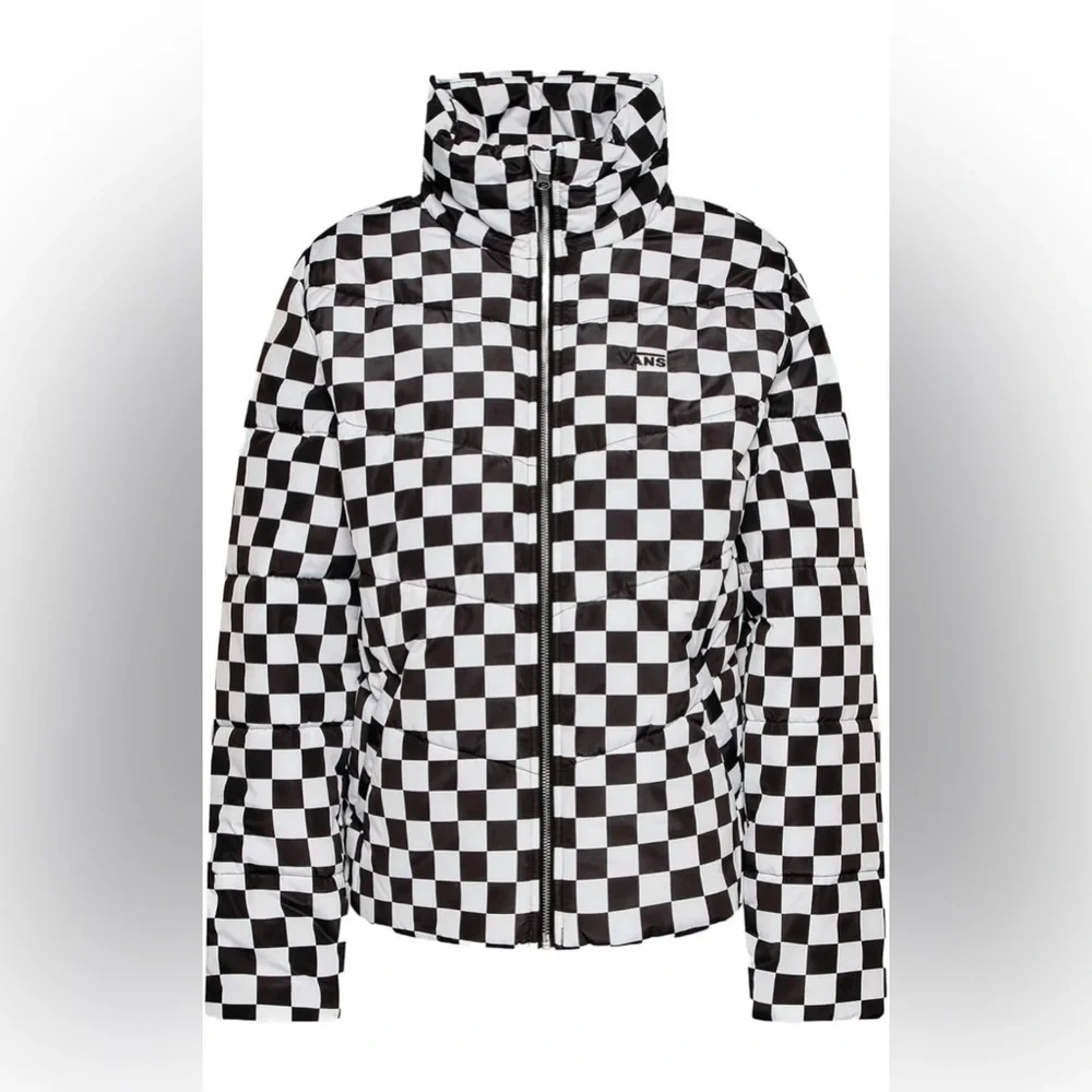 Vans | Jackets & Coats | Vans Foundry V Printed Puffer Mte Jacket Black ...